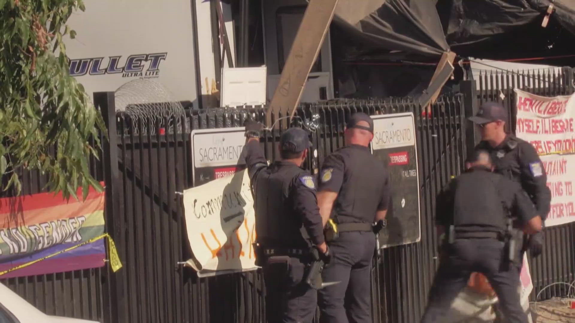 Multiple people detained as lease expires at Camp Resolution along ...