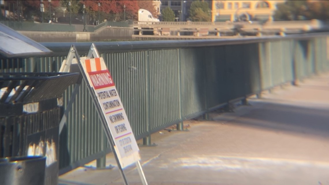 Signs warn of contamination on downtown Stockton waterfront lake ...