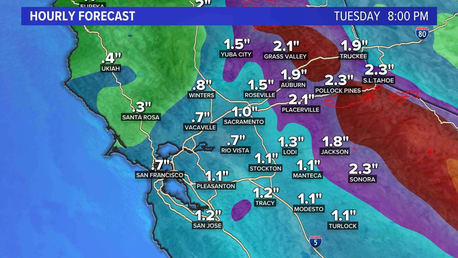 Sacramento storm: Northern California rain, wind, snow forecast | abc10.com