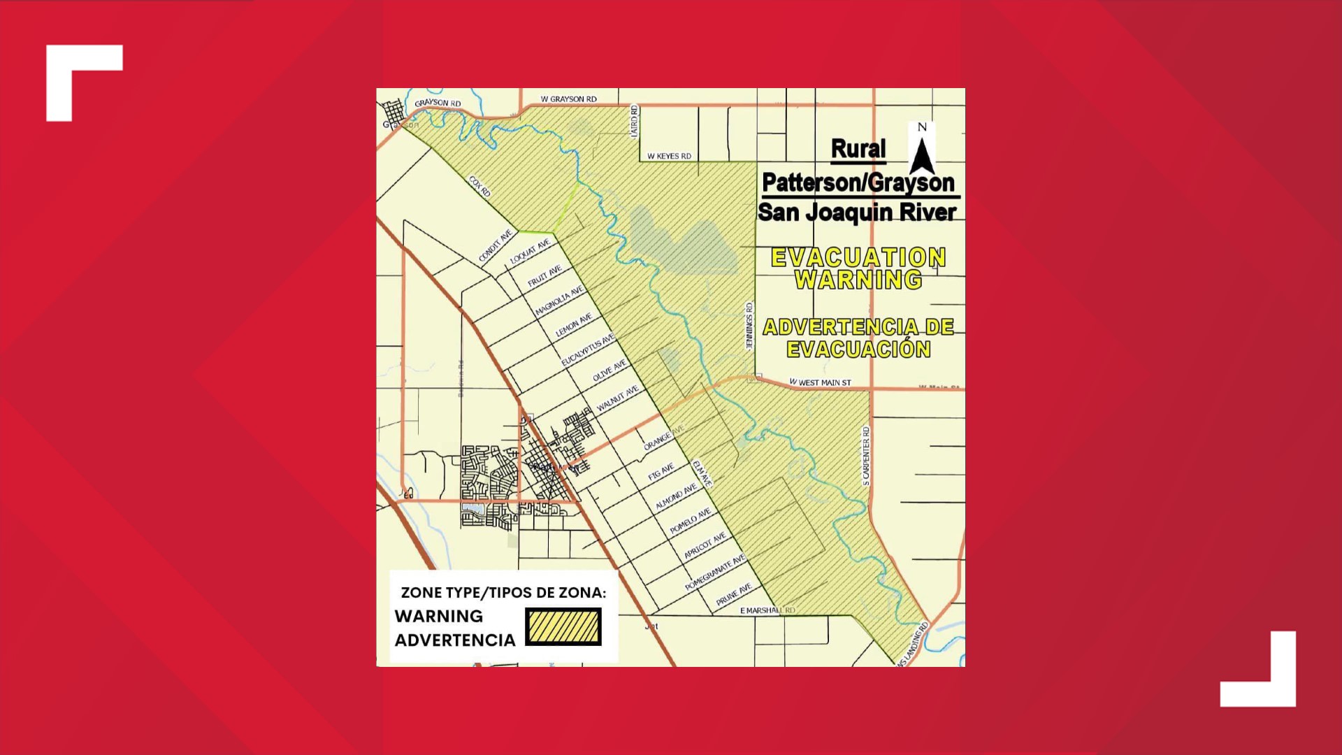Evacuation warning issued for rural Patterson, Grayson | abc10.com