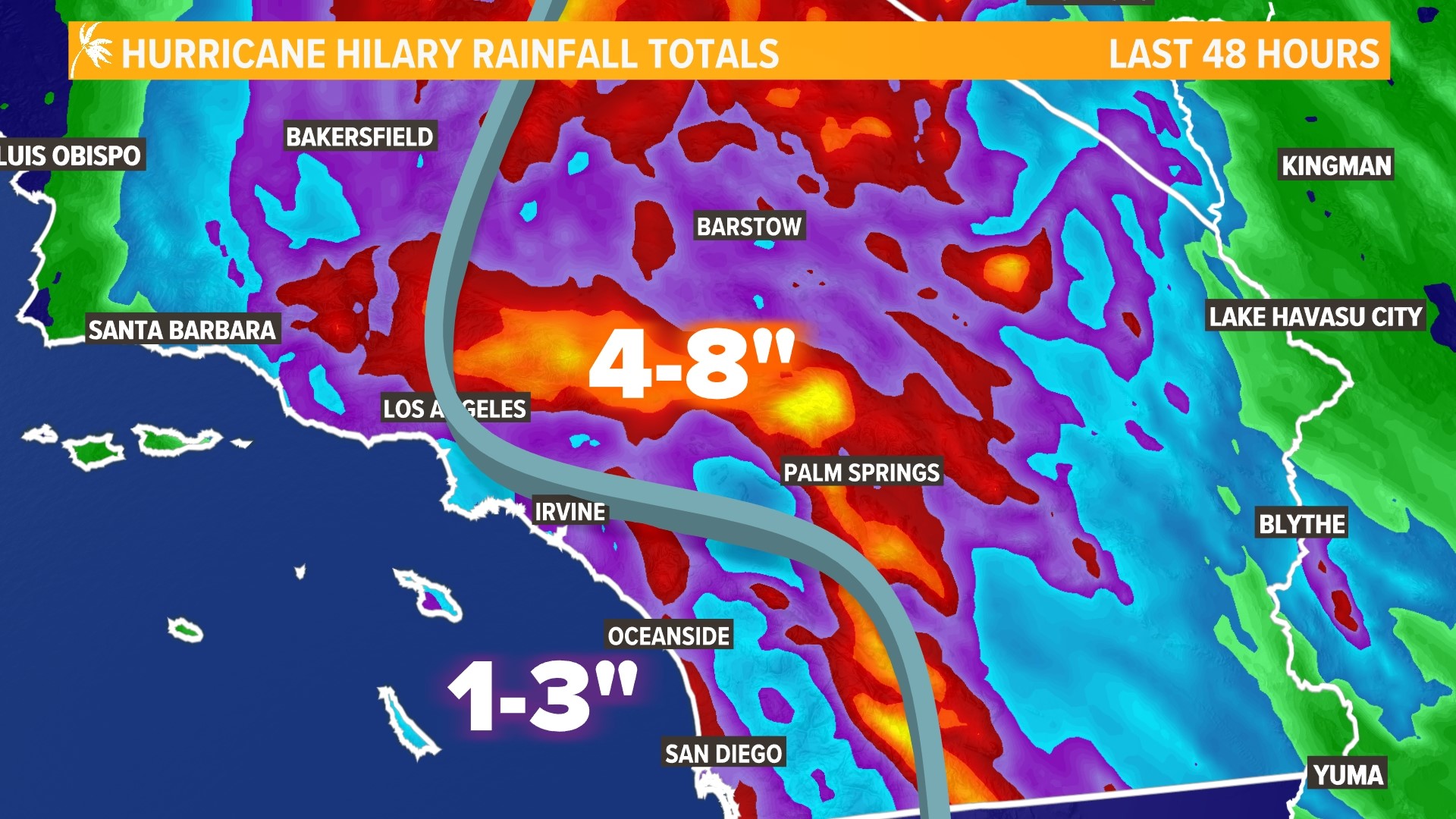 Post-Tropical Storm Hilary | Parts of California drenched by rain ...