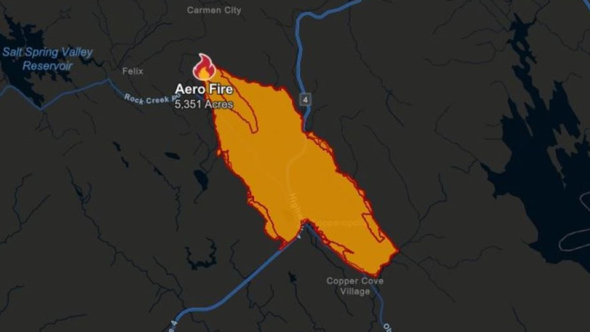 Aero Fire Update in Calaveras County: Maps, Evacuations | abc10.com