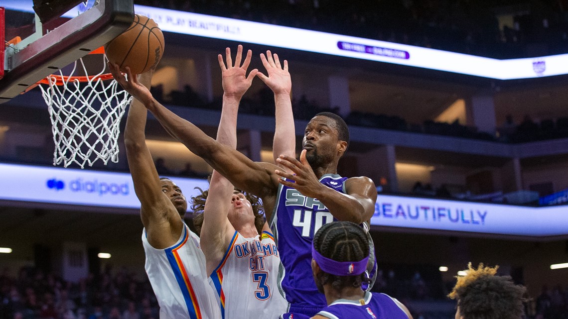 Barnes scores 24, Kings hold on to beat Thunder 113-103 | abc10.com