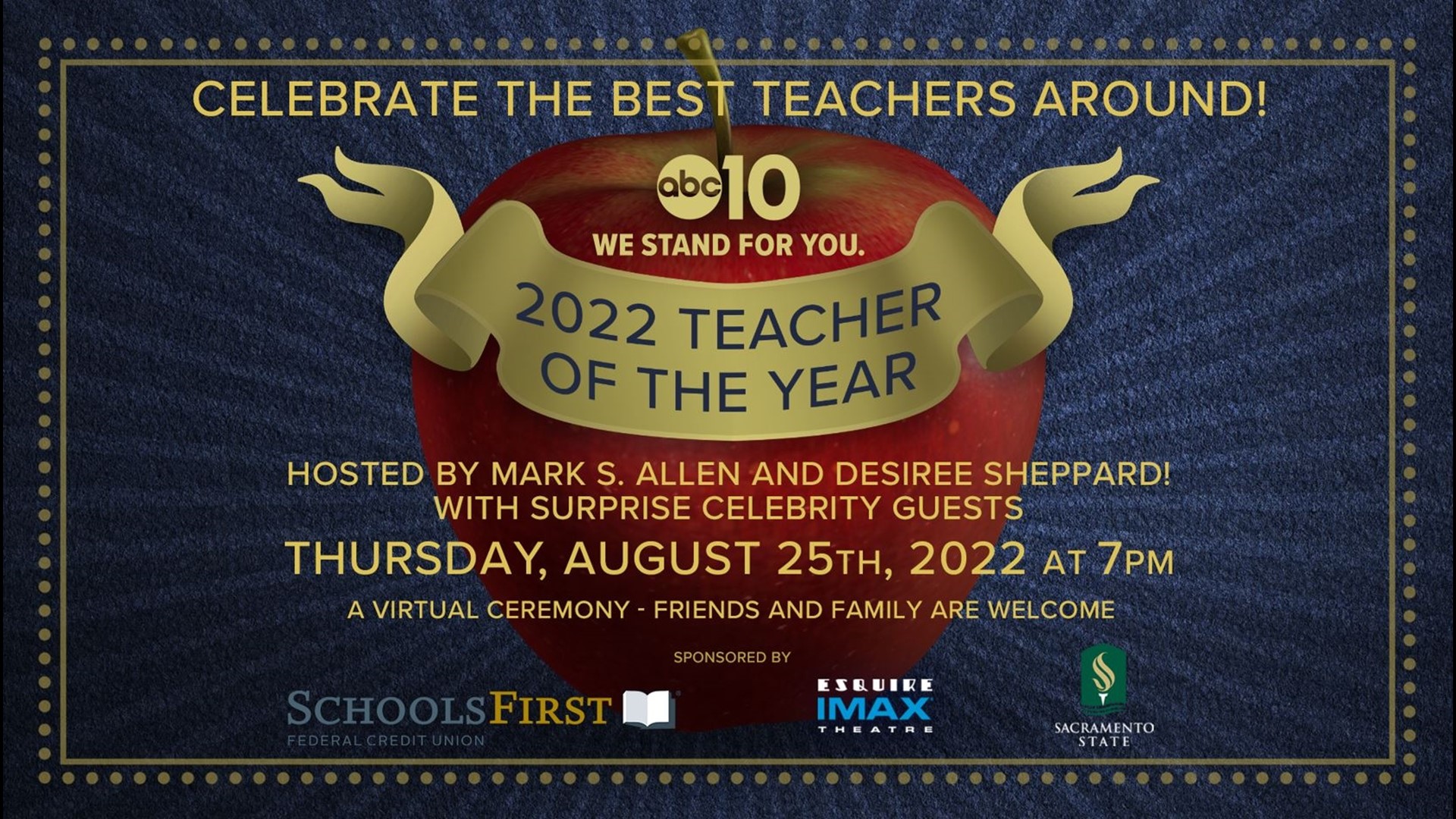 Watch the 2022 ABC10 Teacher of the Year Event | abc10.com