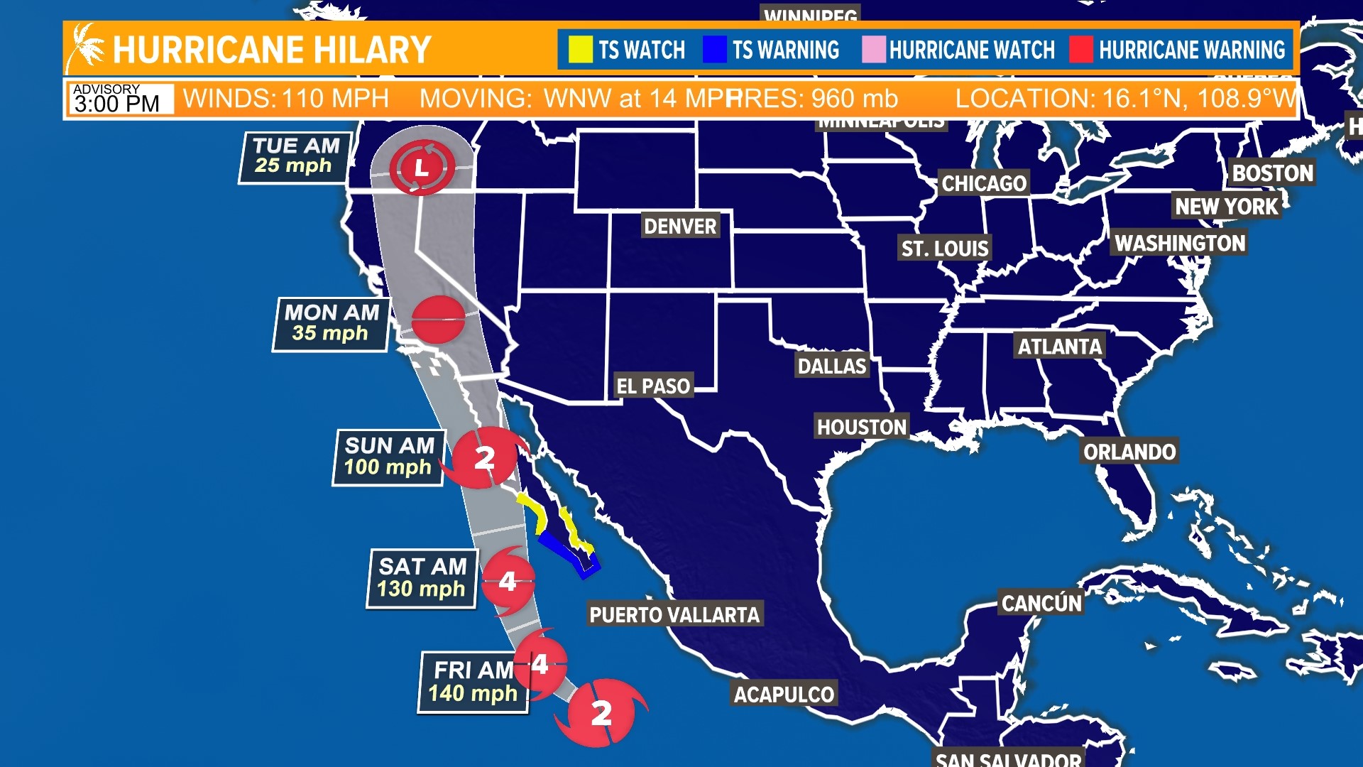 Hurricane Hilary Update: Storm heads to Southern California | abc10.com