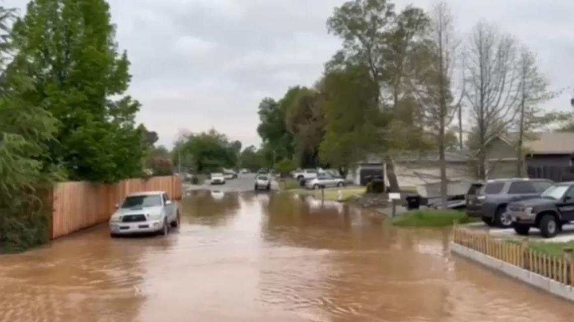 Orangevale water main break closes road | abc10.com