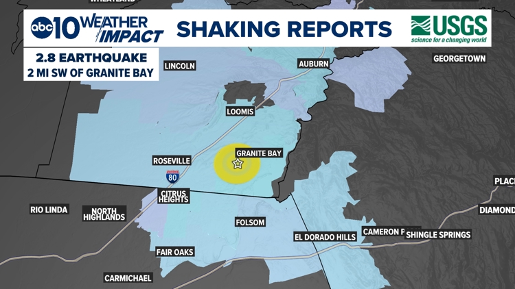 A preliminary magnitude 2.8 earthquake has struck near Granite Bay ...