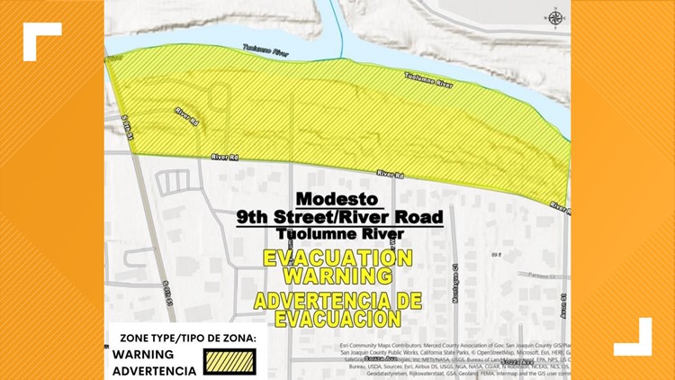Modesto area evacuation order near river over flooding concerns | abc10.com