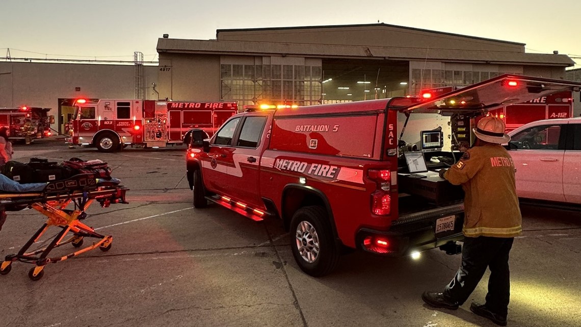Crews put out fire at aircraft hanger in McClellan Park | abc10.com