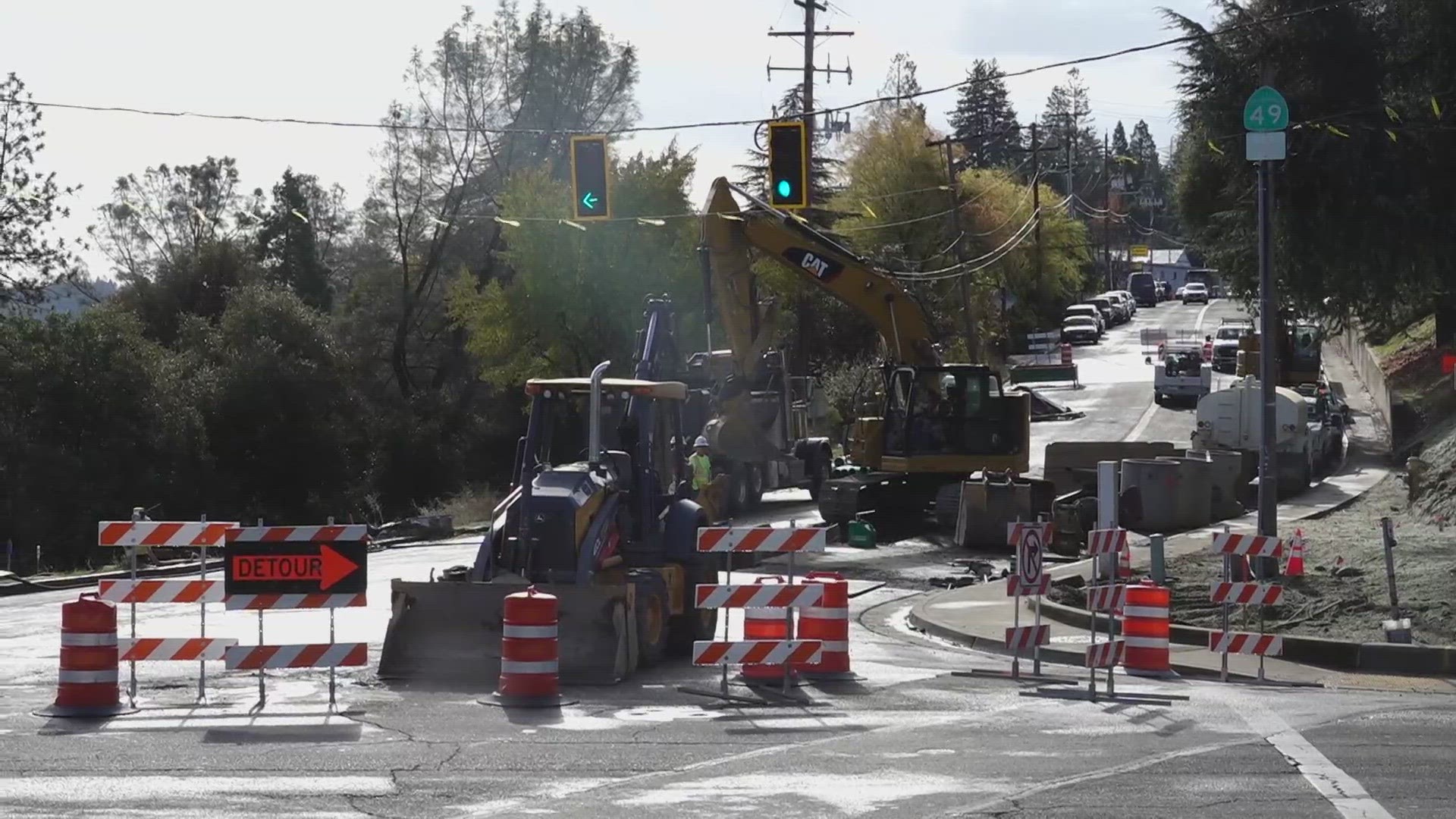 Phase 2 underway for Auburn's Highway 49 American Canyon Roundabout ...