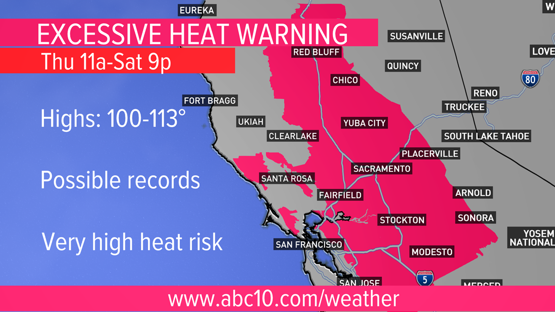 Sacramento Heat Wave: Weather to see near record highs | abc10.com