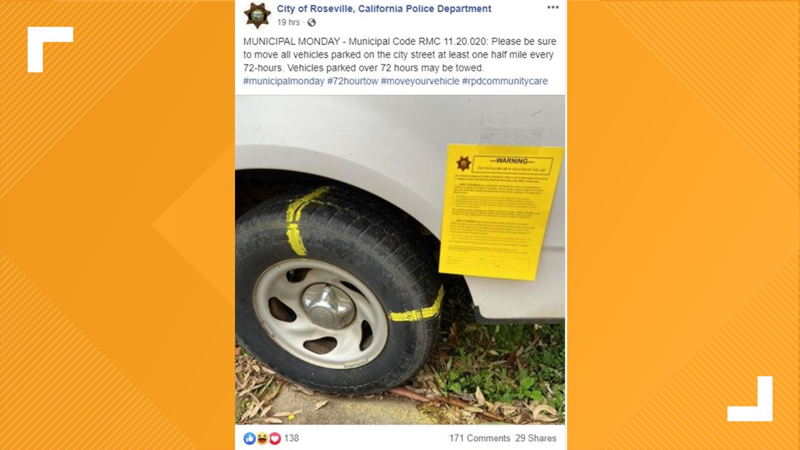 Facebook post about parking confuses Roseville residents | abc10.com