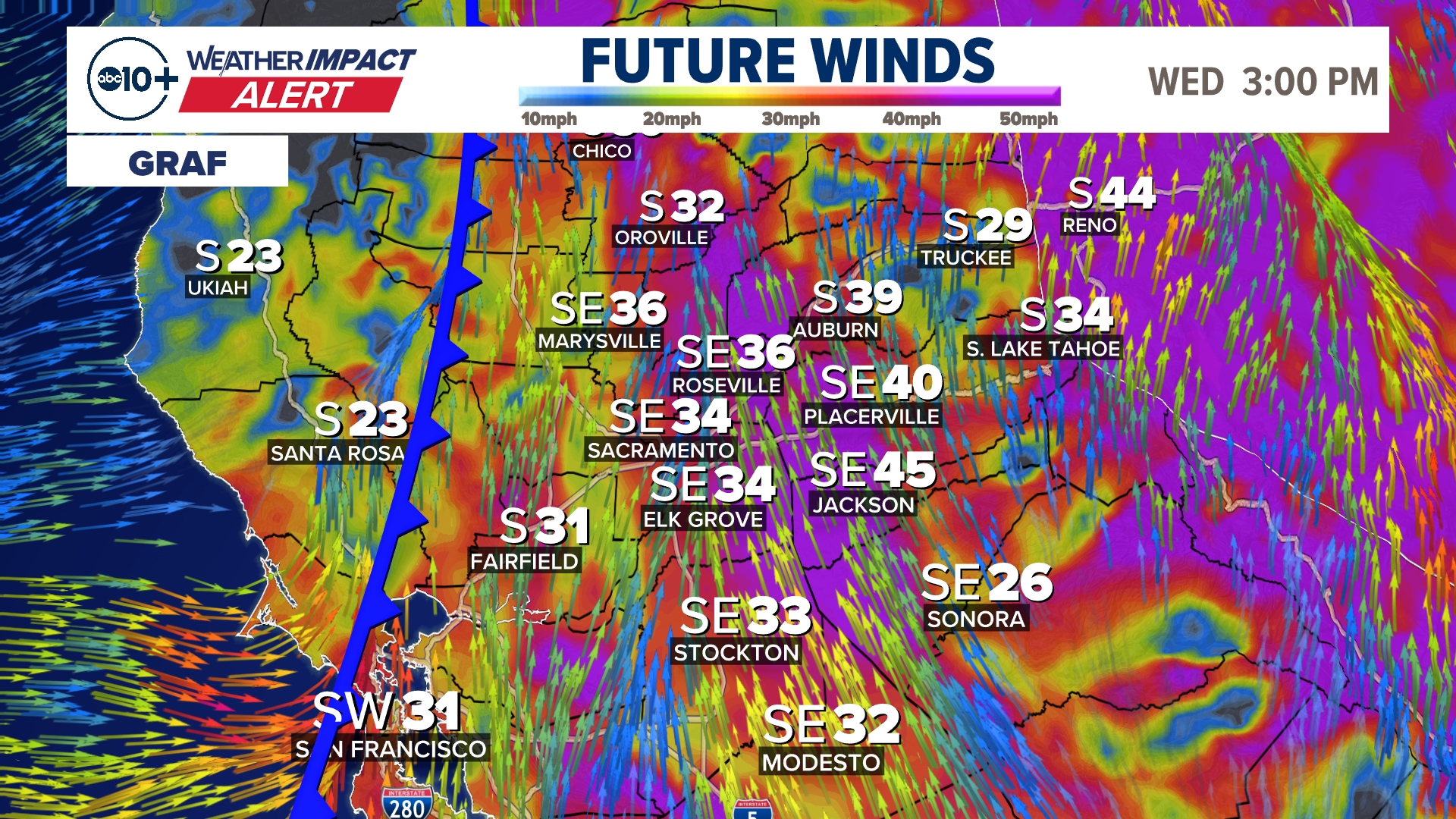 Sacramento braces for heavy rain and strong winds Wednesday | abc10.com