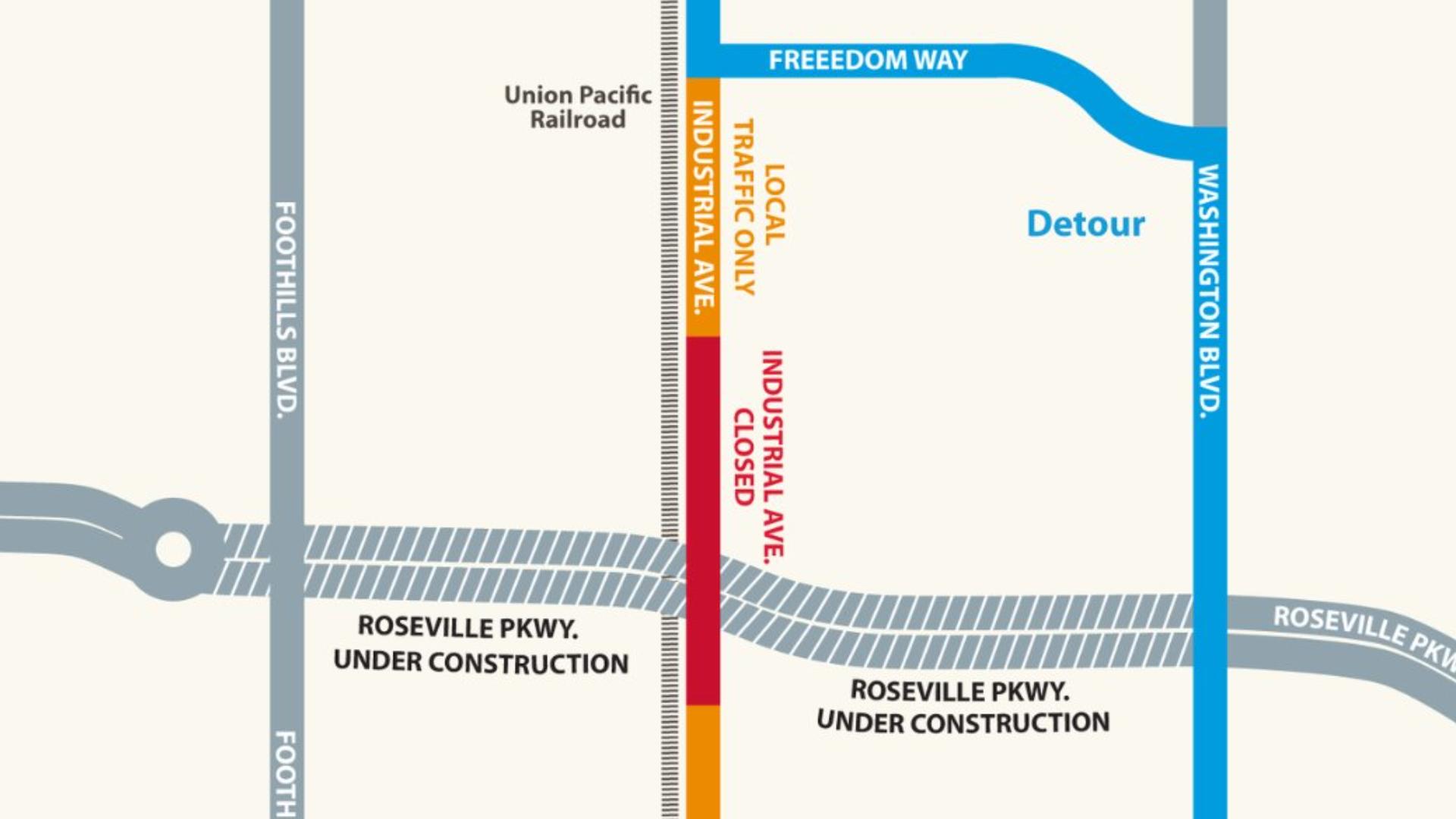 Road closure for Roseville Parkway Extension project | abc10.com