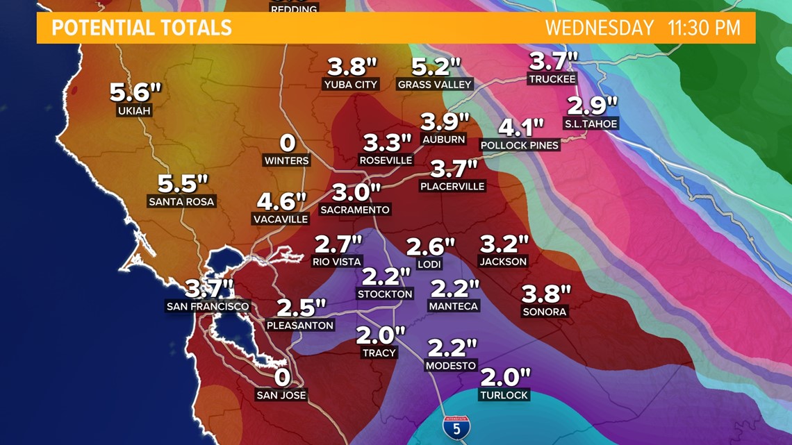 Here’s how much rain and snow Northern California can expect | abc10.com