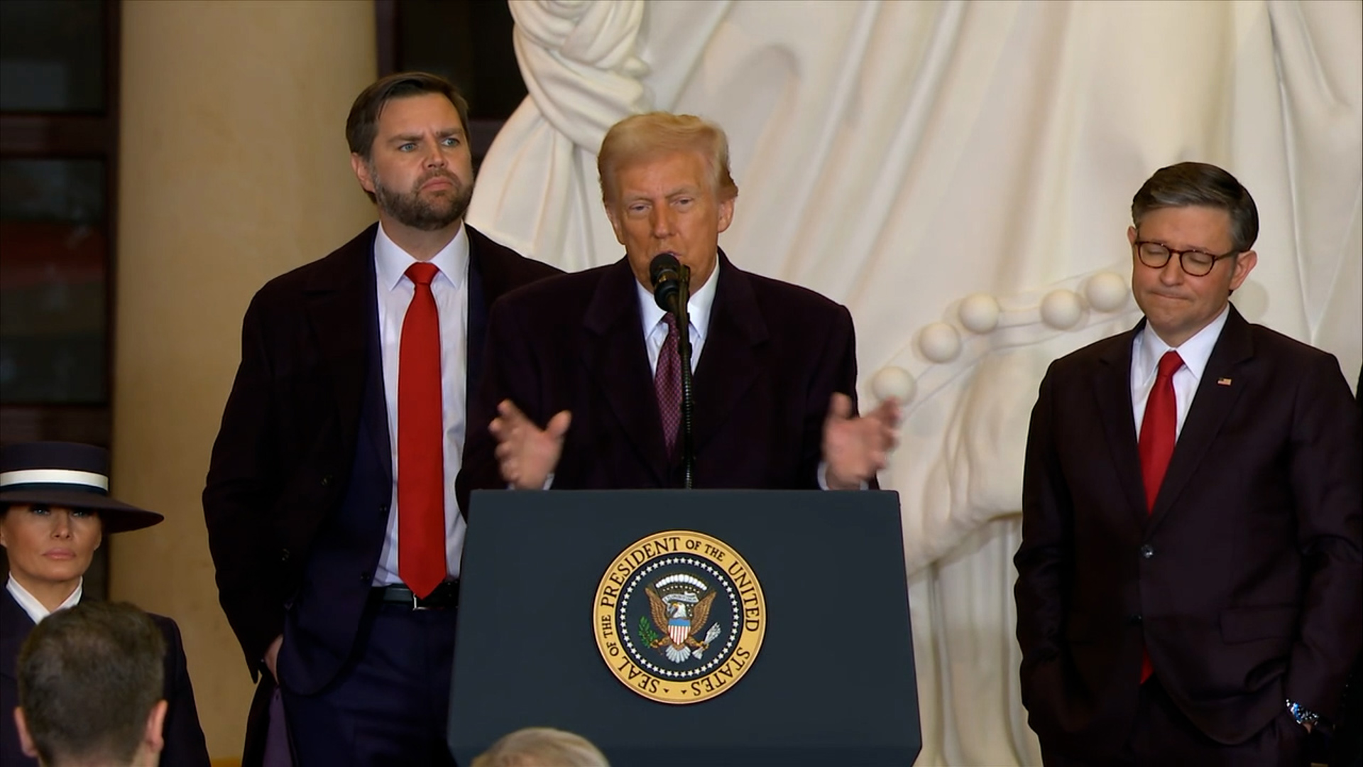 President Trump delivers remarks in Emancipation Hall | Raw | abc10.com