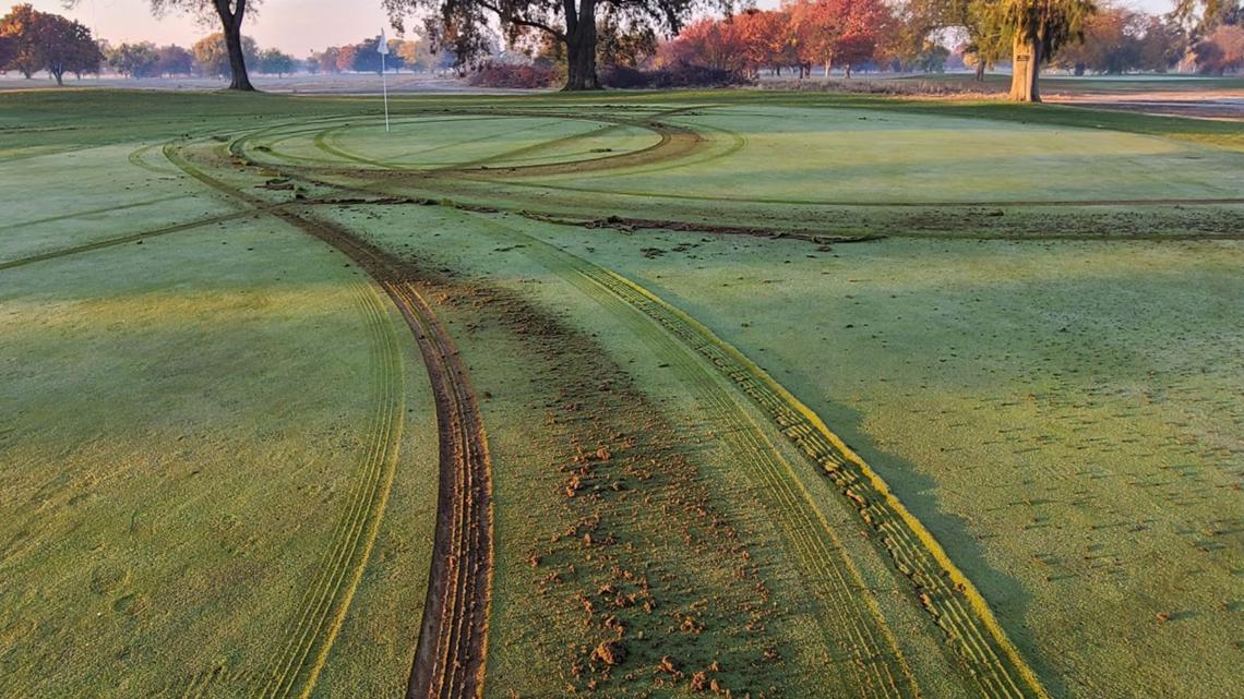 Haggin Oaks Golf Complex greens vandalized by reckless driver | abc10.com