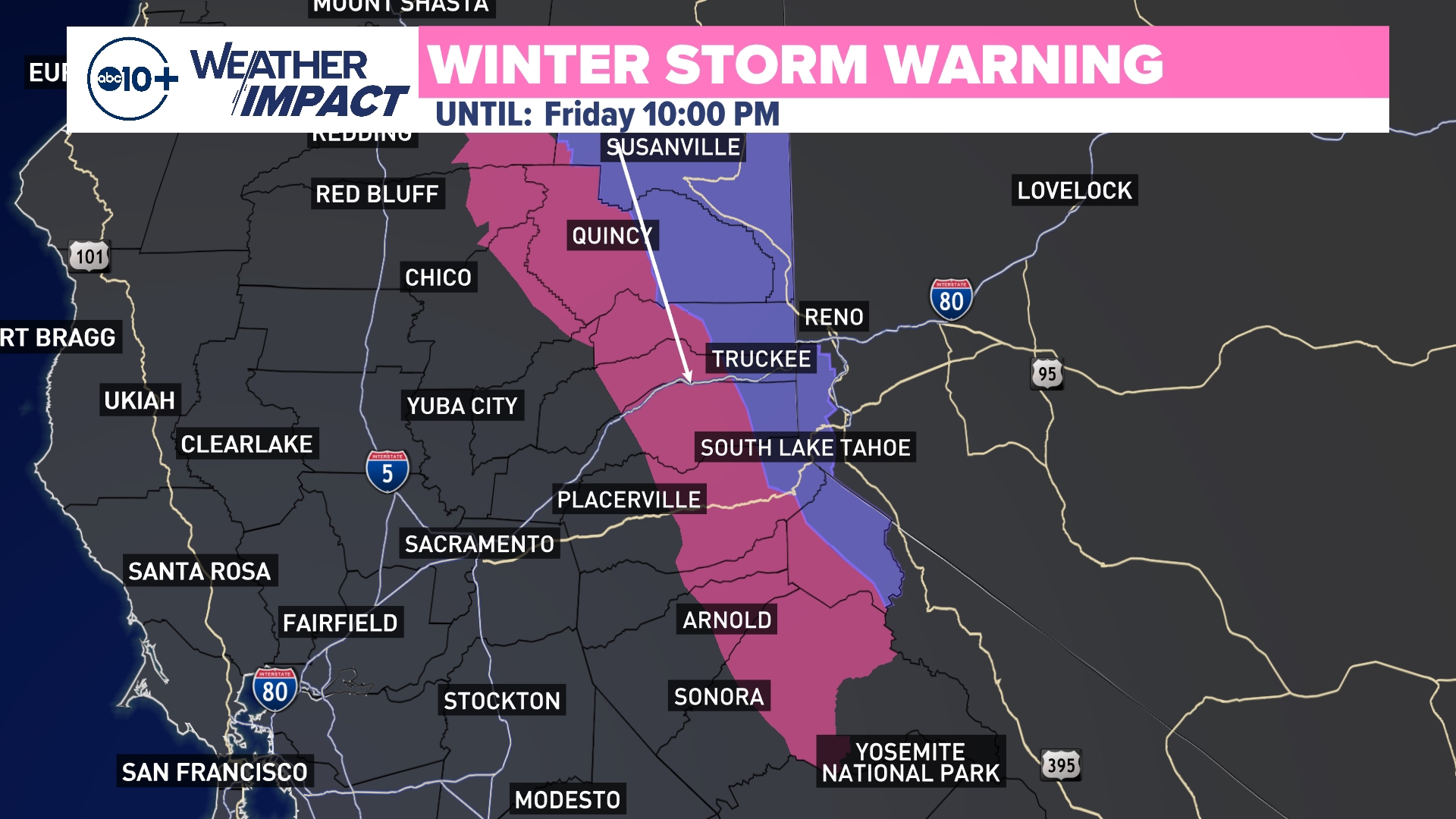 California Winter Storm: Rain, snow to hit before weekend | abc10.com