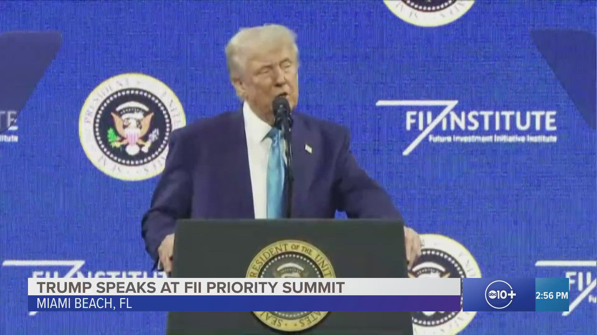 President Trump remarks at FII Priority Summit | Raw video | abc10.com