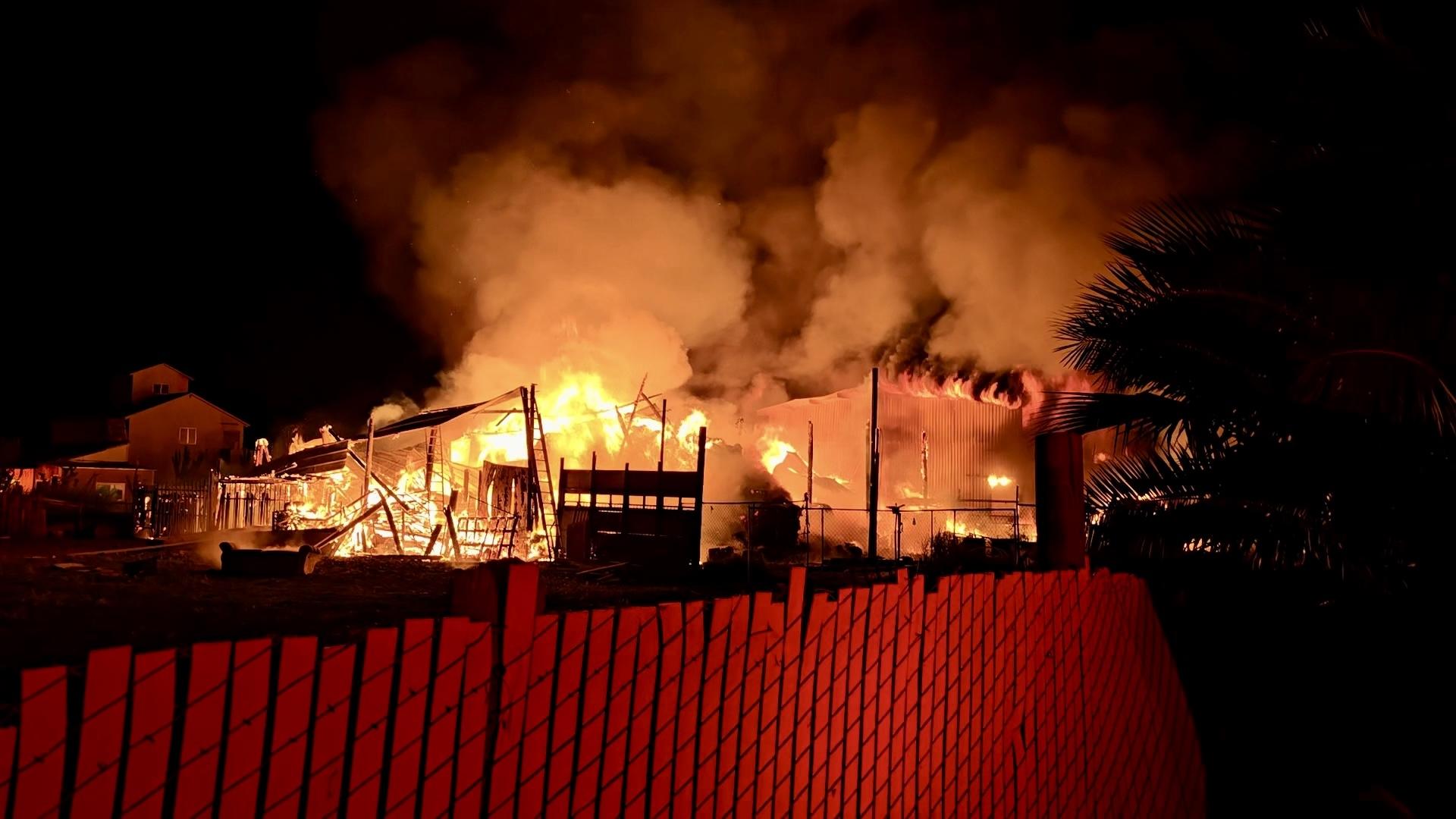Patterson barn fire: 7 horses killed, 2 barns destroyed | abc10.com