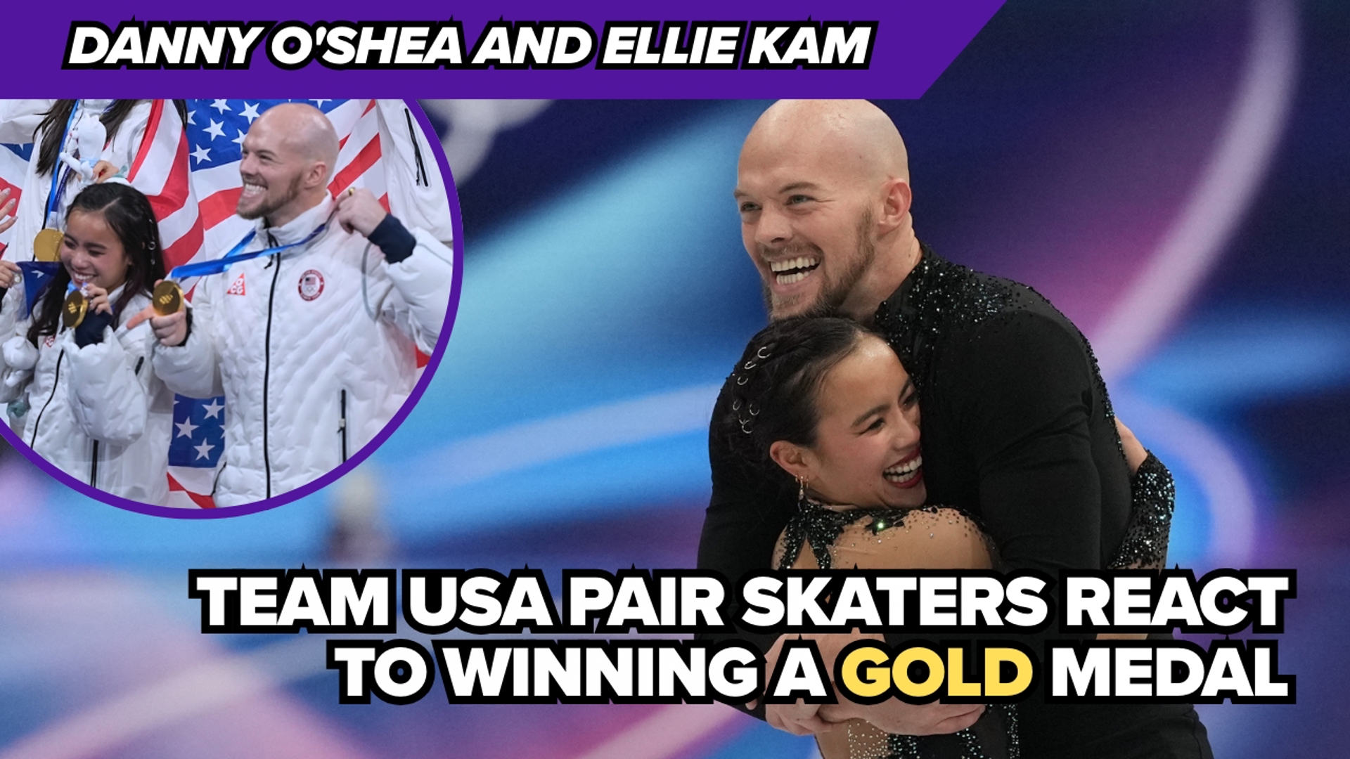 Ellie Kam & Danny O’Shea React to Olympic Gold in Team Figure Skating ...
