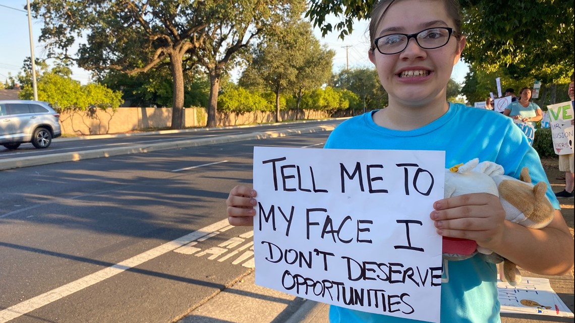 Parents protest Elk Grove Unified School District moving teachers ...