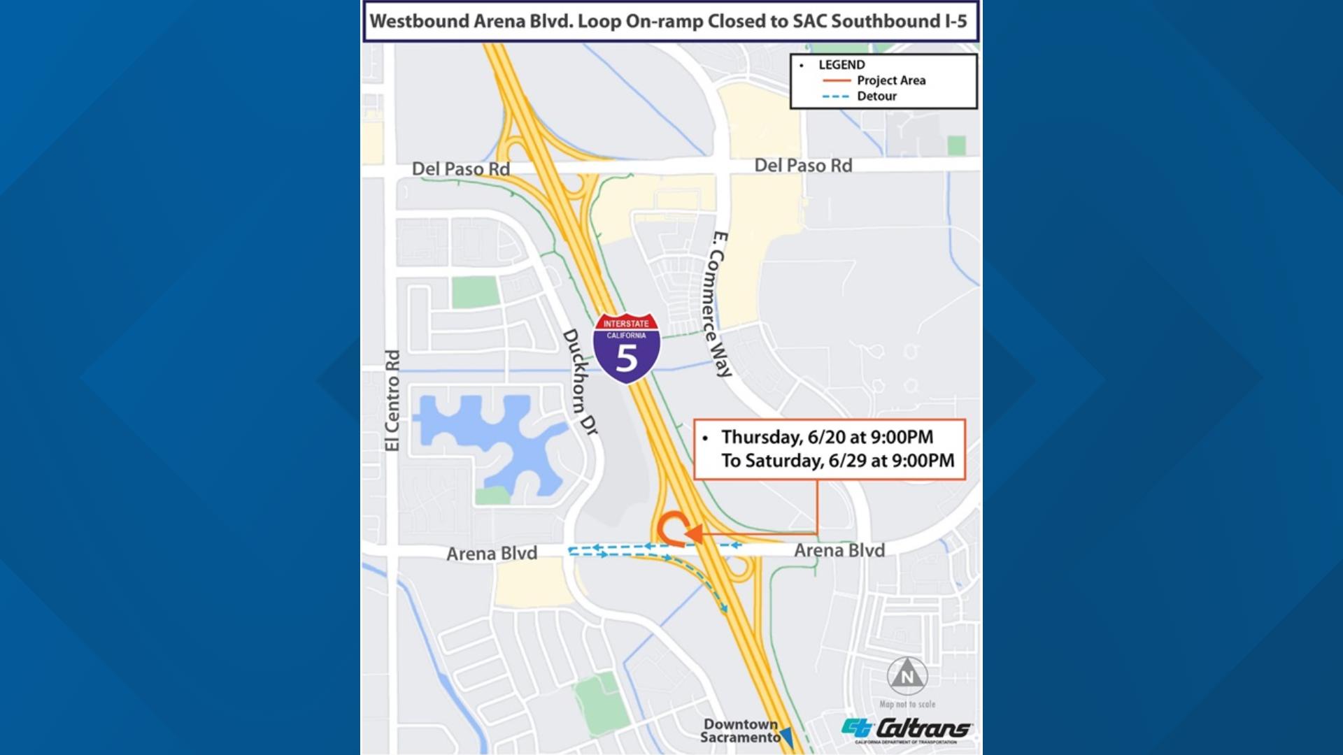 Project to impact traffic on I-5 near Natomas June 21-24 | abc10.com