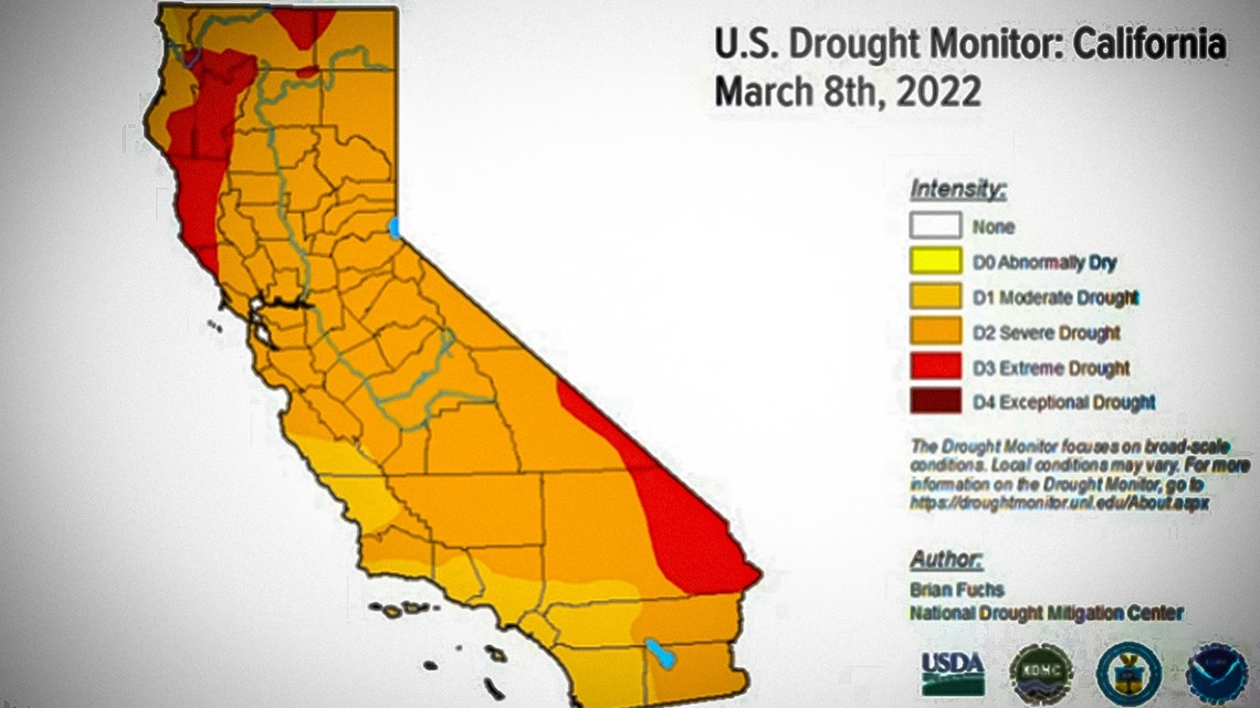 U.S. Drought Monitor shows most of California out of 'extreme drought ...
