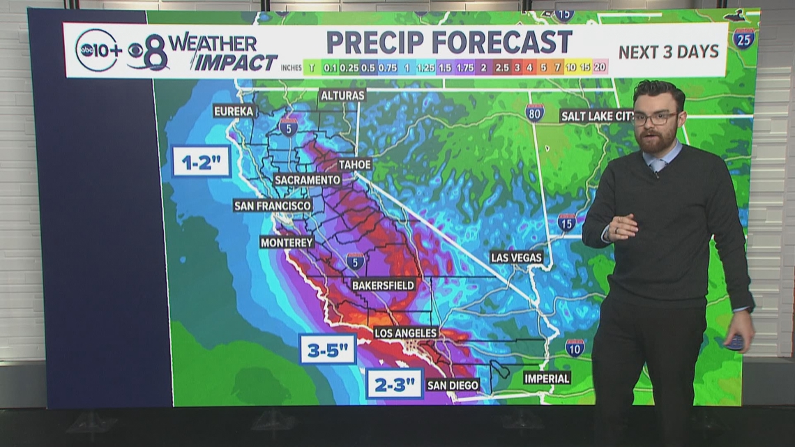Sierra snow and Valley rain Sunday and Monday with back-to-back storms ...