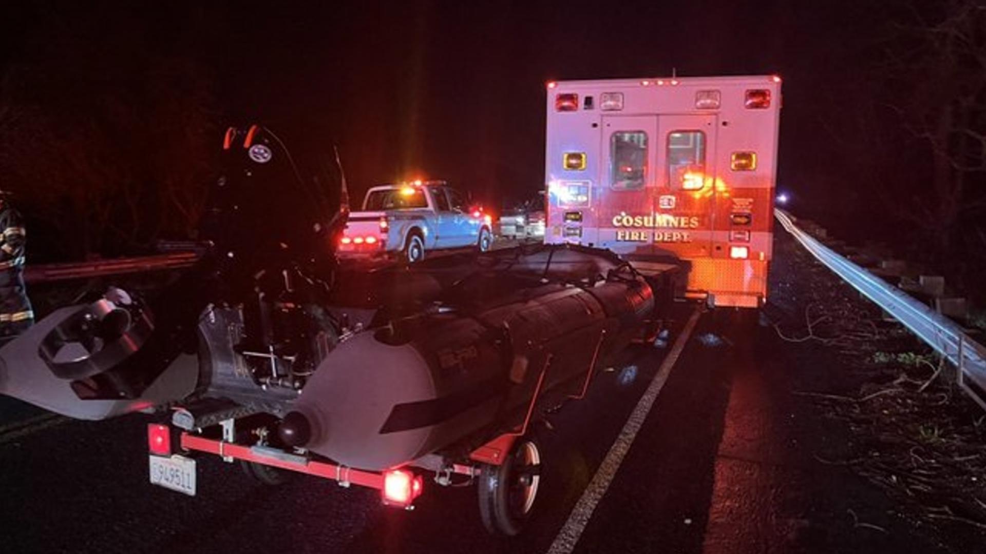 Several people rescued from rising floodwaters along Dry Creek near ...