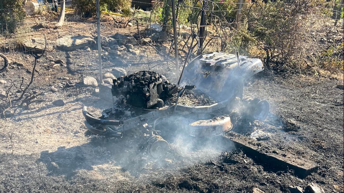 Riding lawnmower sparks grass fire in Calaveras County | abc10.com
