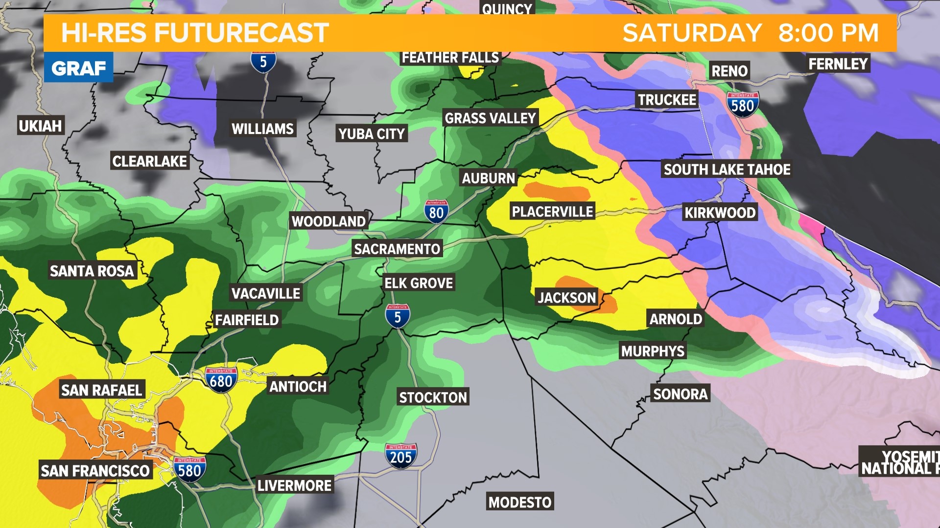 Northern California weather: Rainy, snowy, windy Saturday | abc10.com