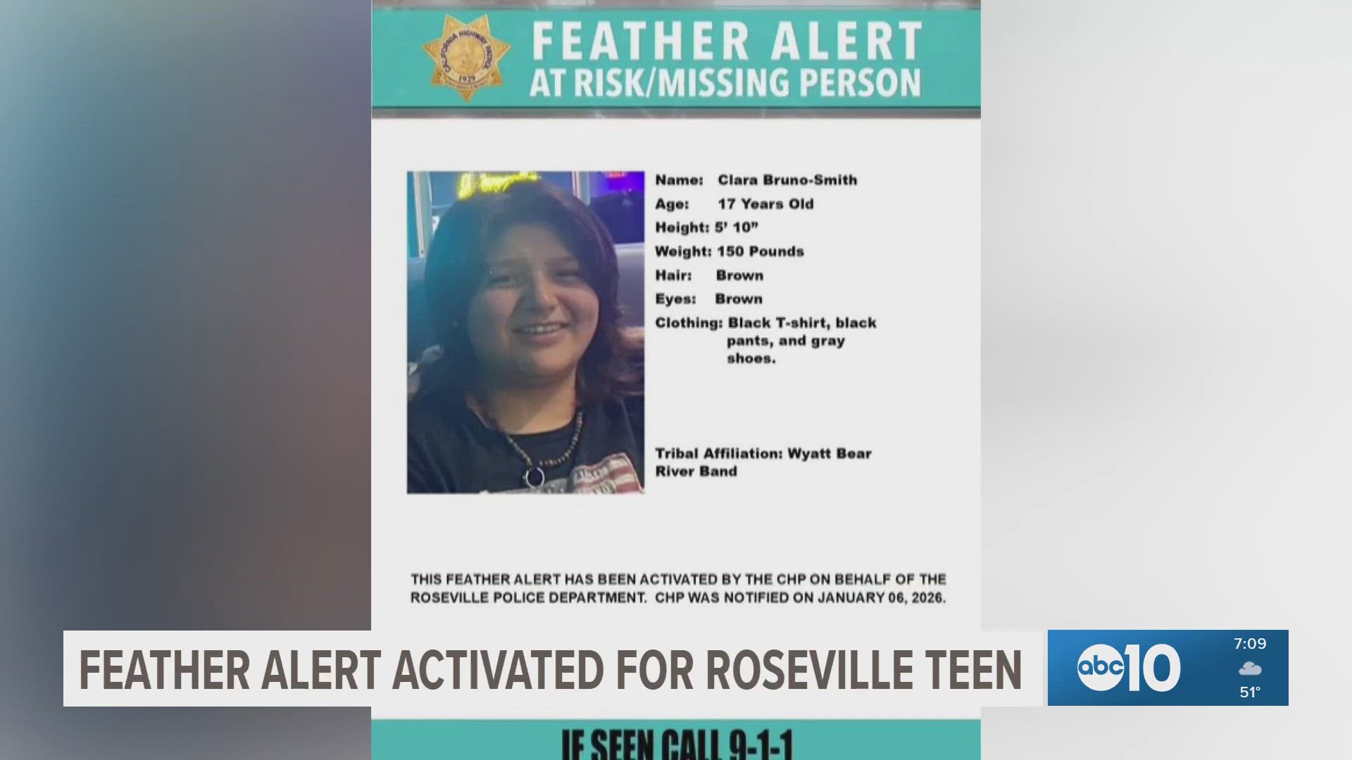 Feather alert activated for Roseville teen | abc10.com