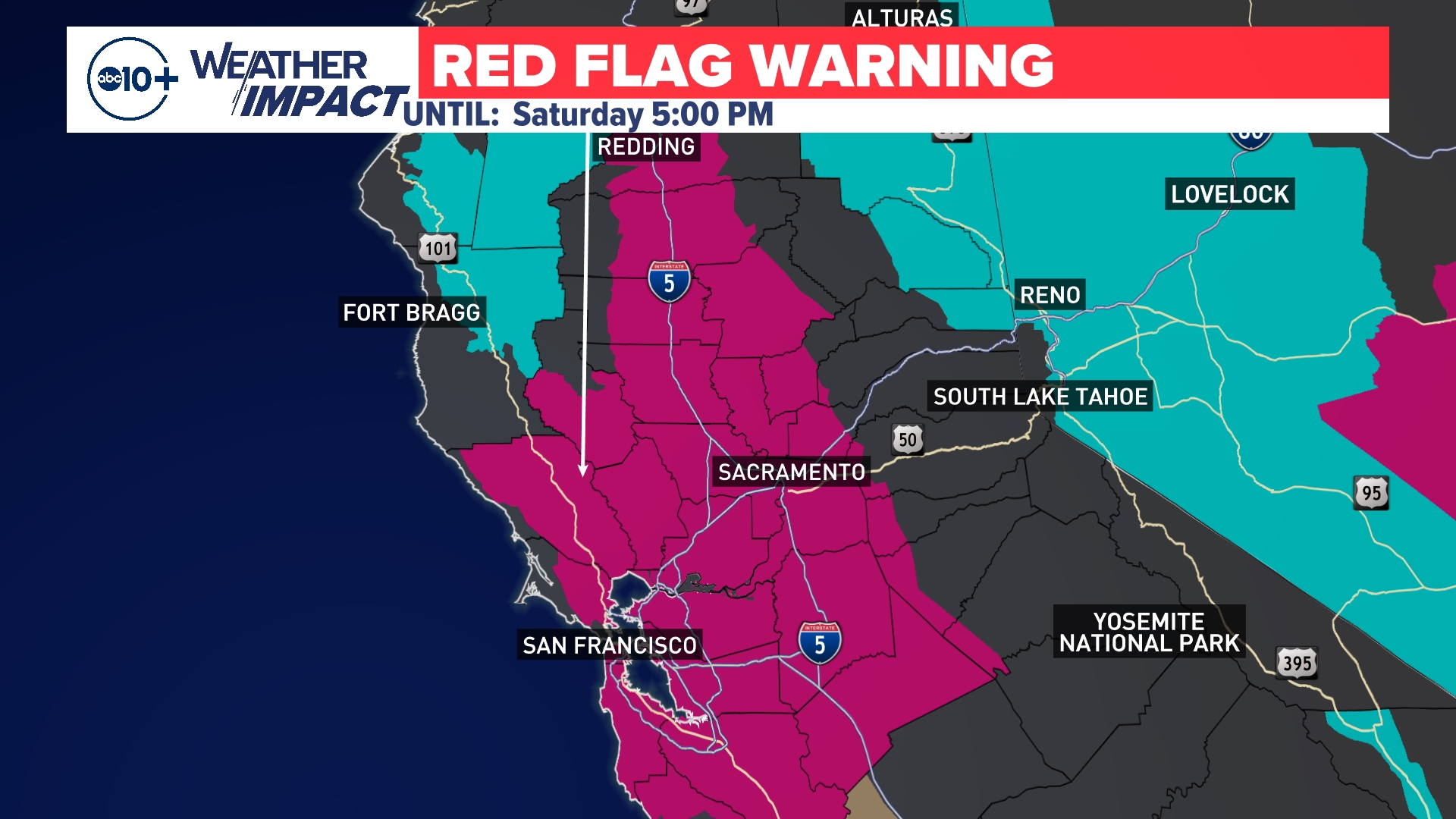 California Red Flag Warning: Increased fire risk starts Thursday ...