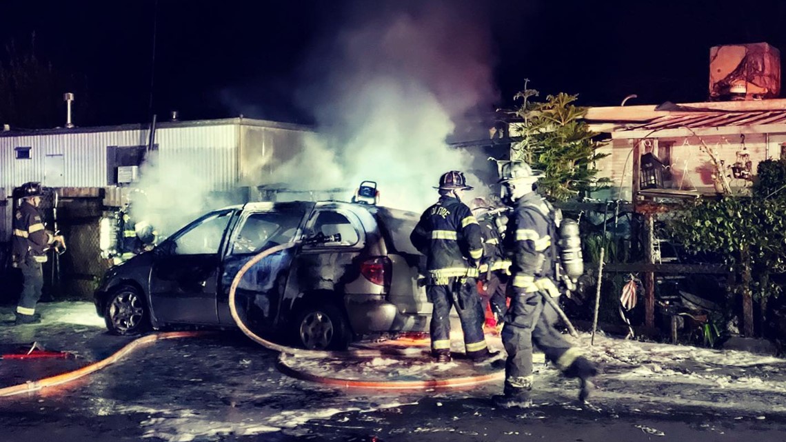 Fire in Lodi spreads from car to shed and mobile home | abc10.com