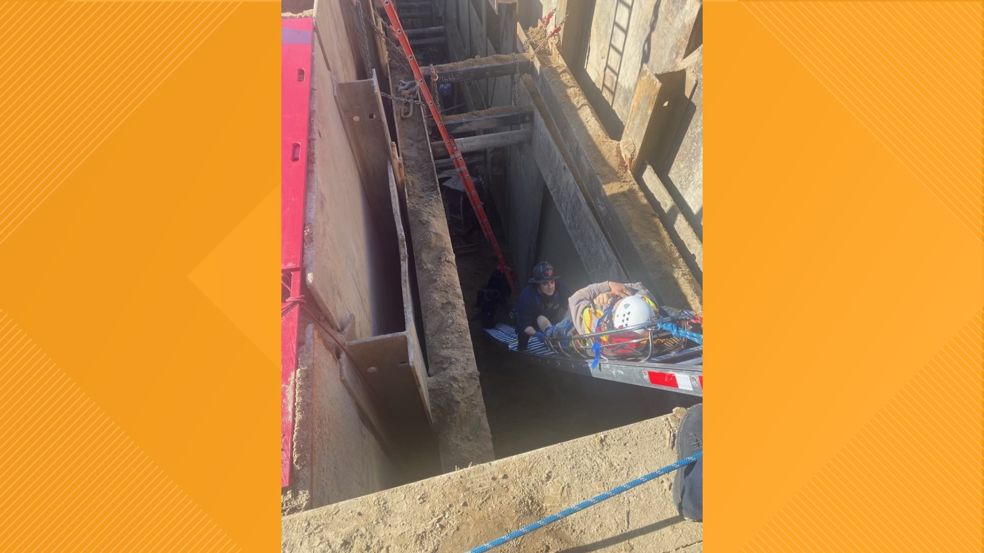 Modesto construction worker rescued after falling into trench | abc10.com