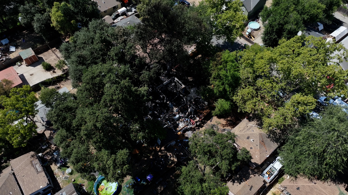 Sacramento house explosion damage | Drone Video | abc10.com