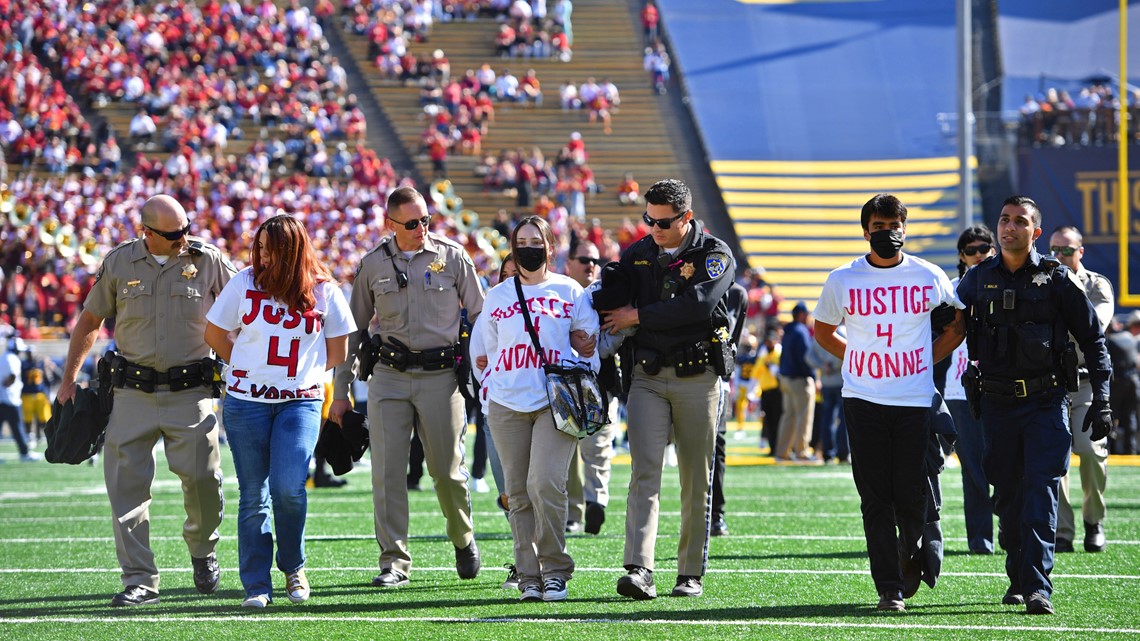 Protest delays start of California vs. USC football game | abc10.com