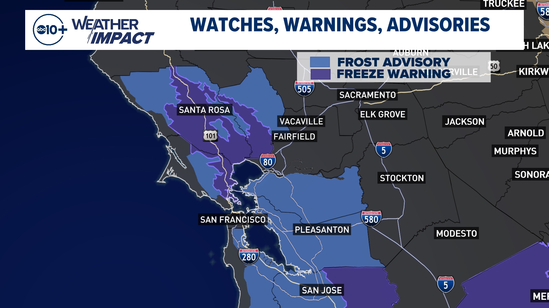 Northern California weather forecast: Frosty mornings, brief break ...