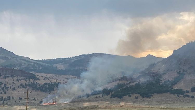 Wildfire sparked by lightning cell burns in Plumas County | abc10.com