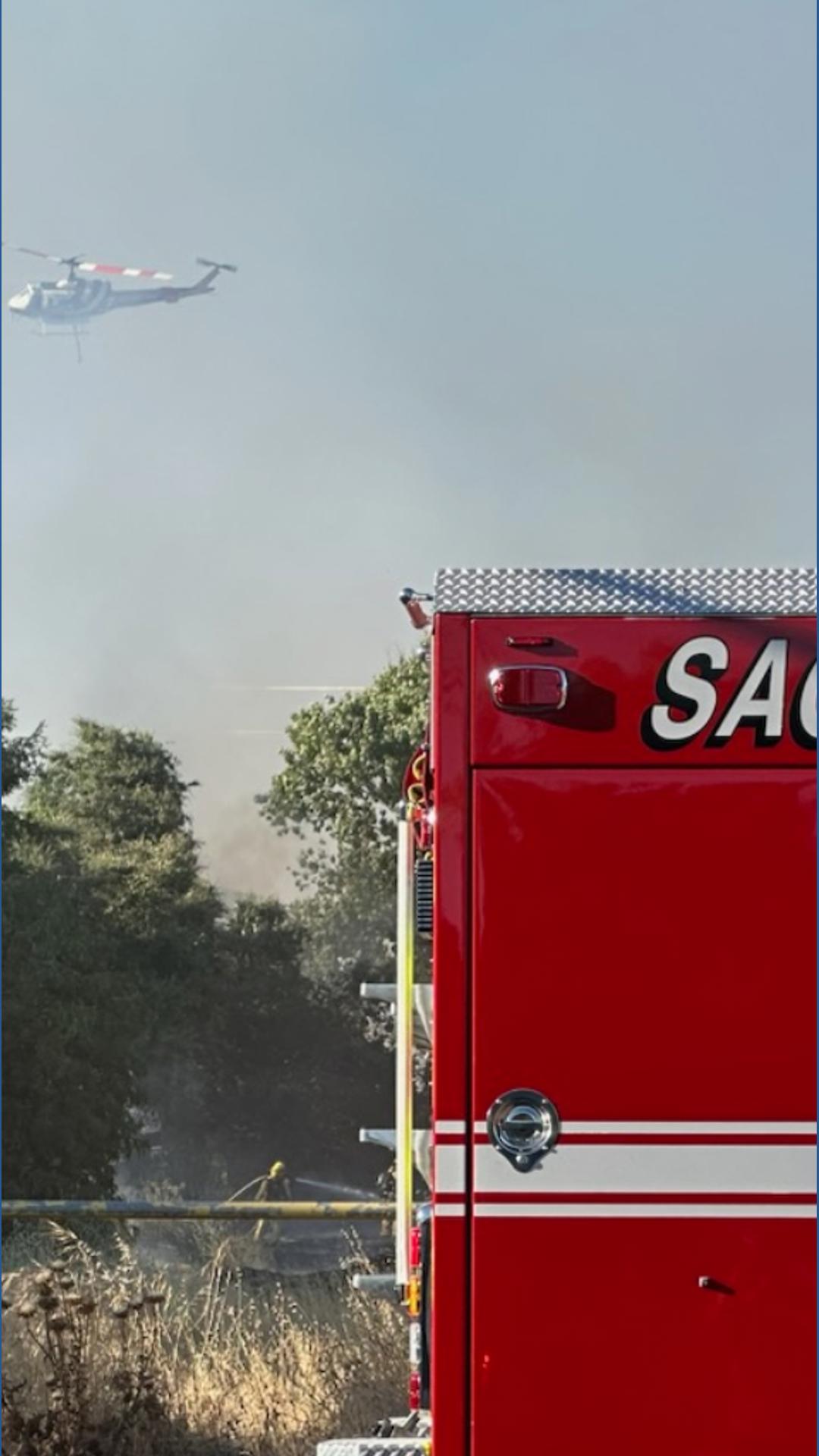 Sacramento fire crews fight downtown vegetation fire | abc10.com