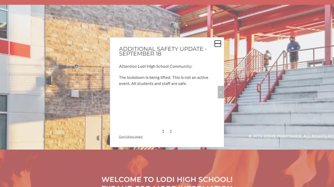 Lodi High School lockdown lifted after unknown alarm sound | abc10.com