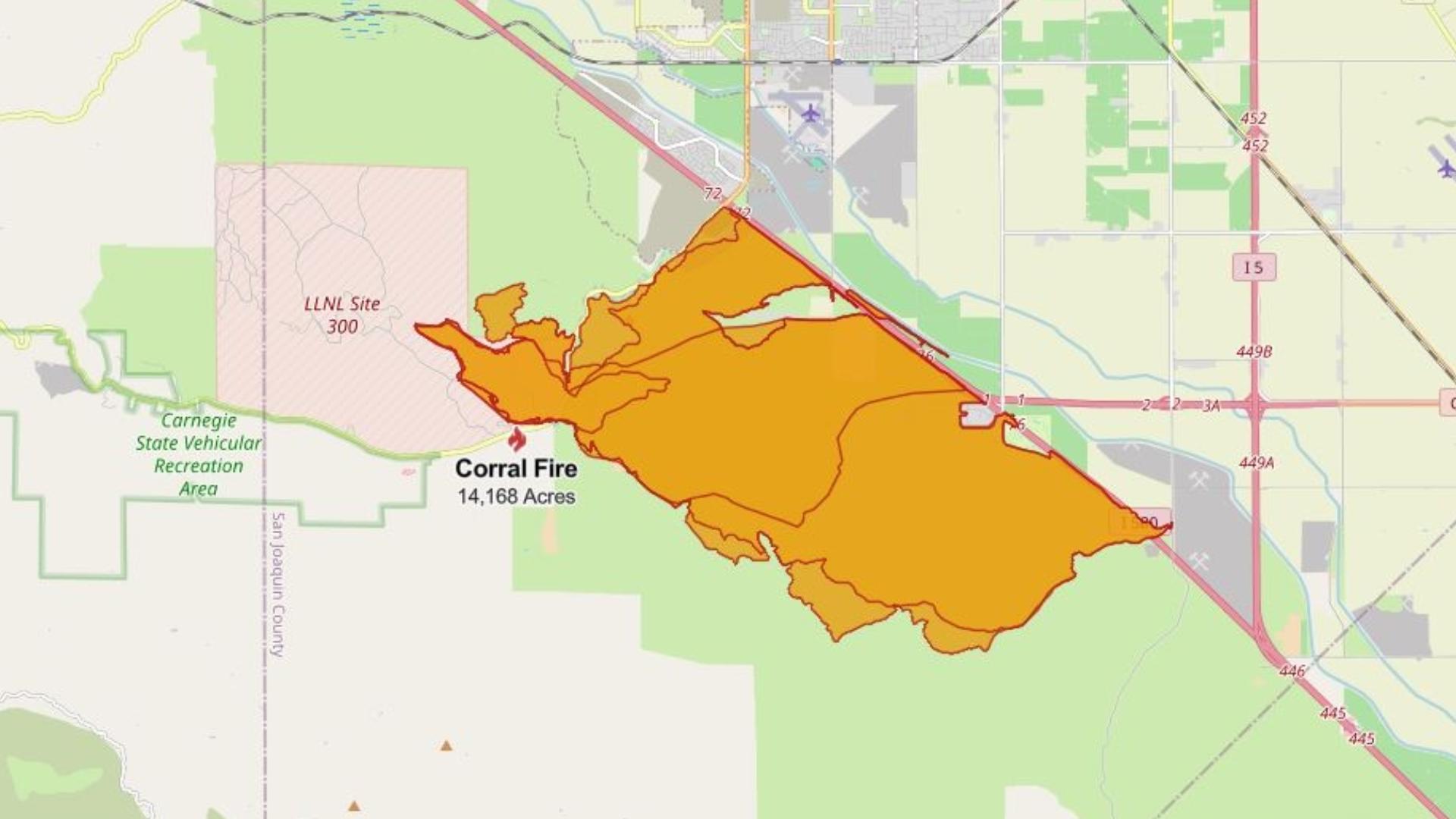 Corral Fire Updates: Maps, evacuation warning, road closures | abc10.com