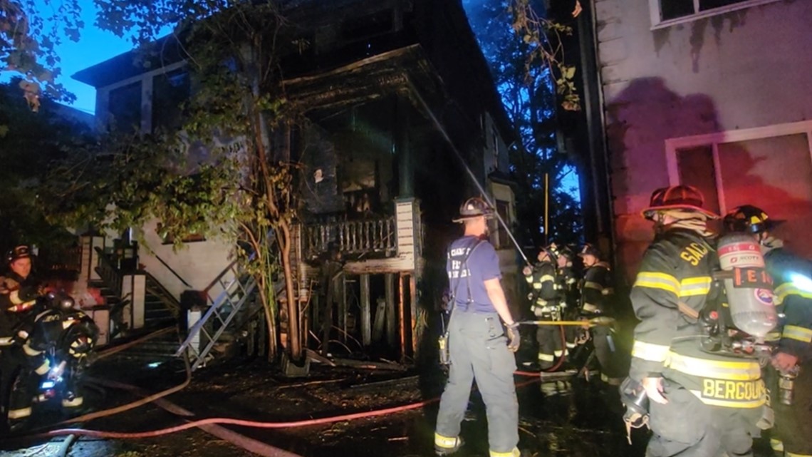 Four adults, one child and one dog rescued from fire in Sacrament ...