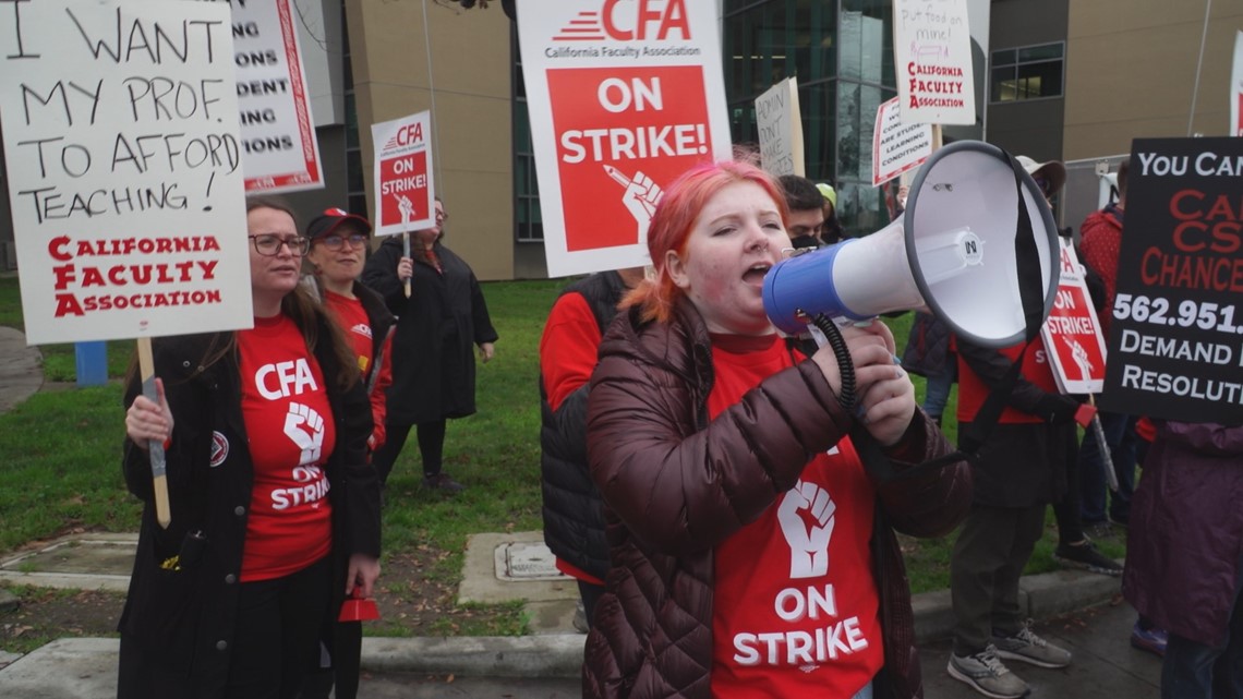 CSU strike: Sacramento State faculty among picket line | abc10.com