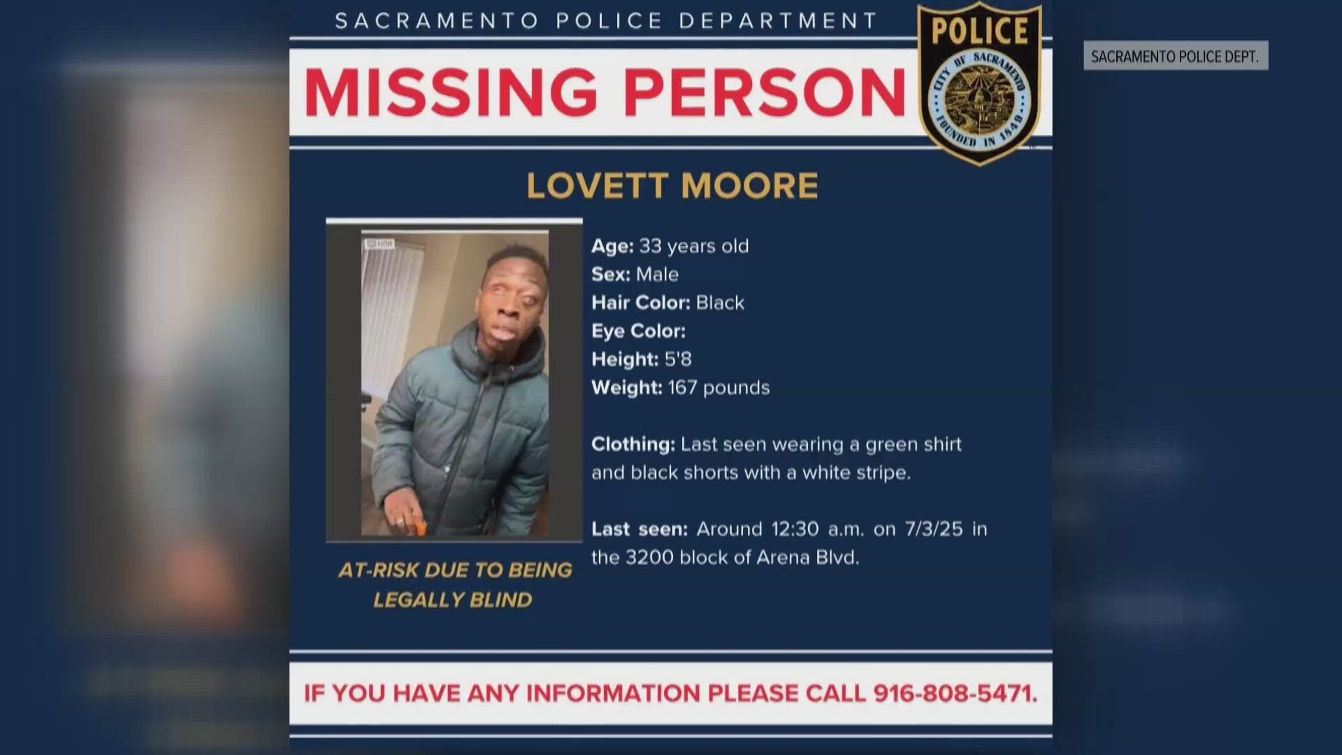 Search continues for missing blind man | abc10.com