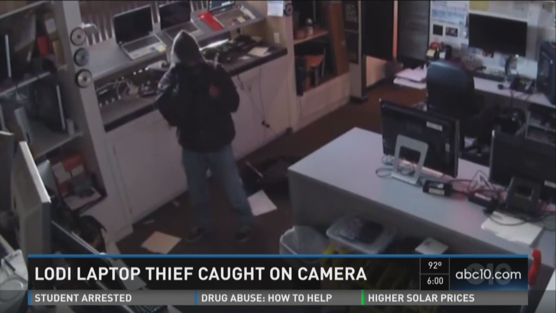Lodi laptop thief caught on camera | abc10.com