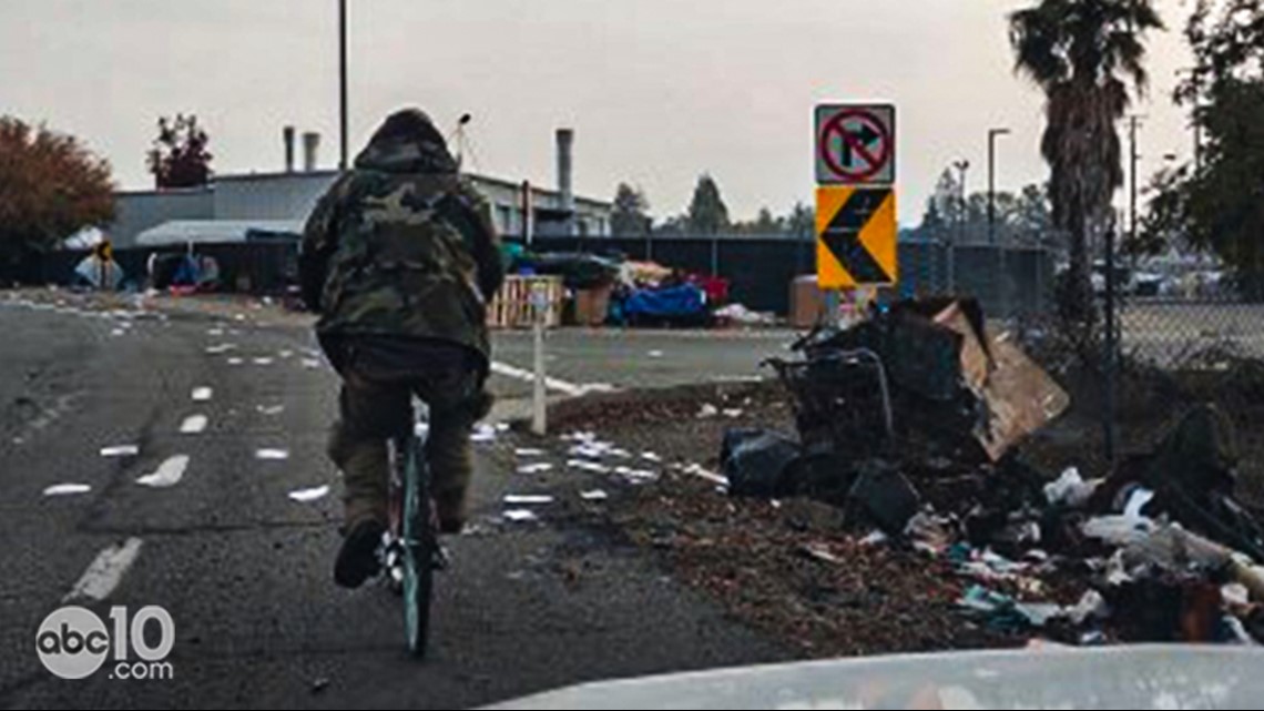 Dozens of homeless cleared from dangerous highway encampments | abc10.com