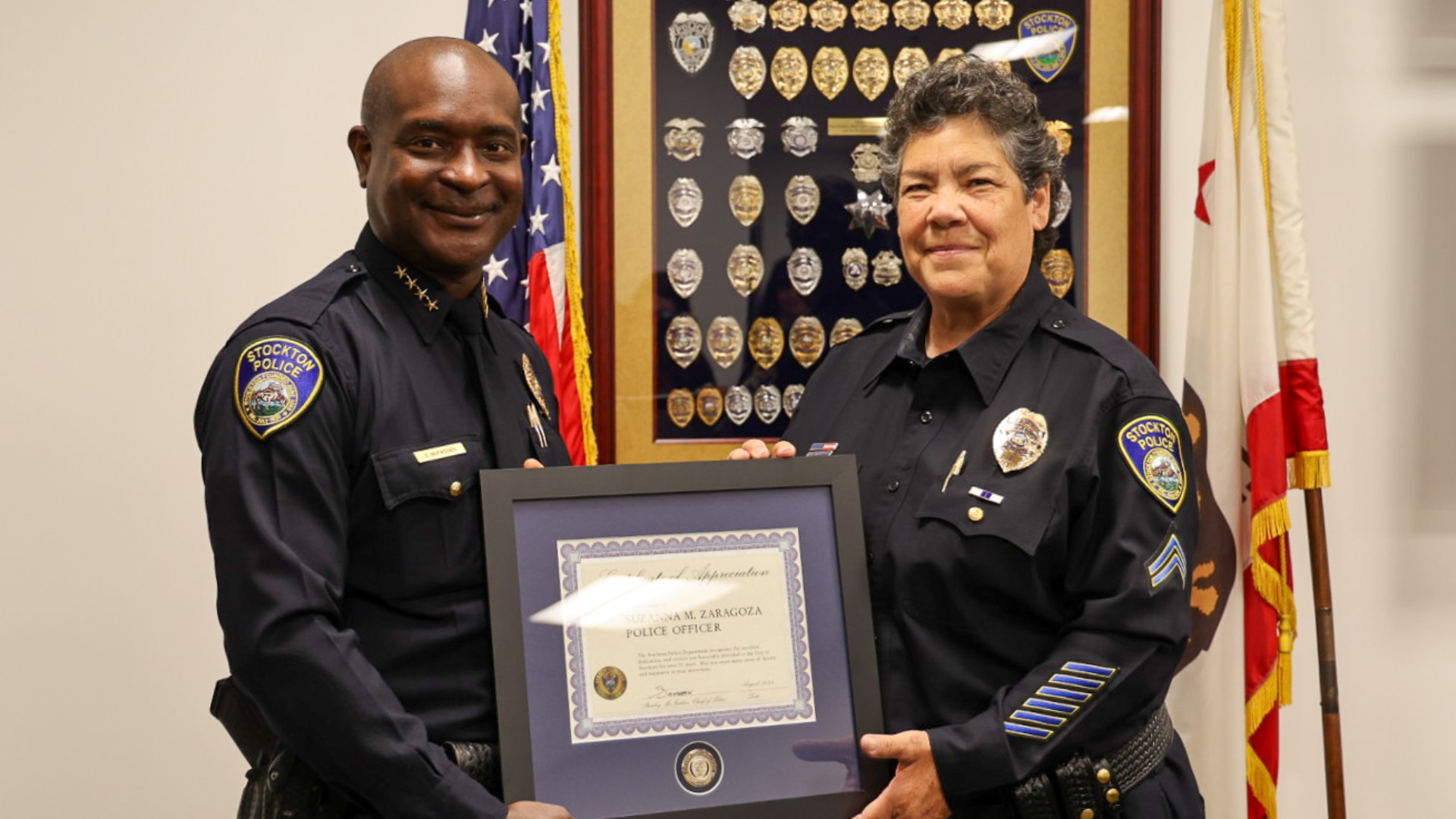 Stockton Police Department's most senior officer retires | abc10.com