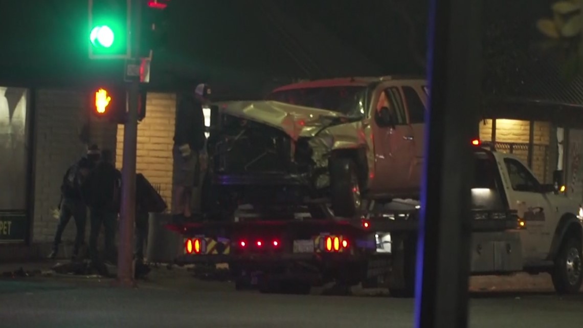 Modesto shooting: 2 shot before crashing into building | abc10.com